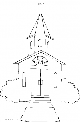 Kościół - Kolorowanki do druku