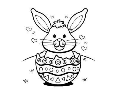 Lapin Wielkanocny Zajaczek Kolorowanki Kolorowanka Wielkanocne Maluchy ...